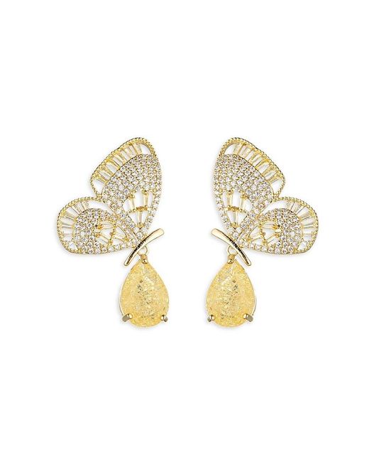 Eye Candy LA Luxe 18k Goldplated Cubic Zirconia Monarch Butterfly Dangle Earrings in Metallic Lyst UK