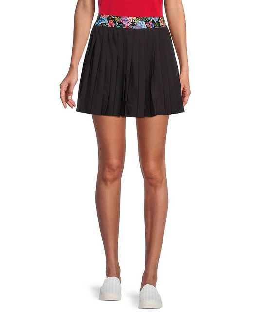 Johnny Was Bee Active Pleated Tennis Skirt in Black | Lyst