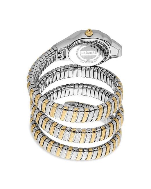 Just Cavalli Ip Two-Tone Stainless Steel & Crystal Wrap Watch/22Mm in ...