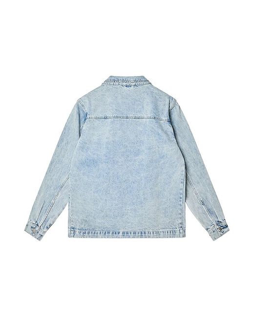 Wesc Stone Wash Denim Work Jacket in Blue for Men | Lyst