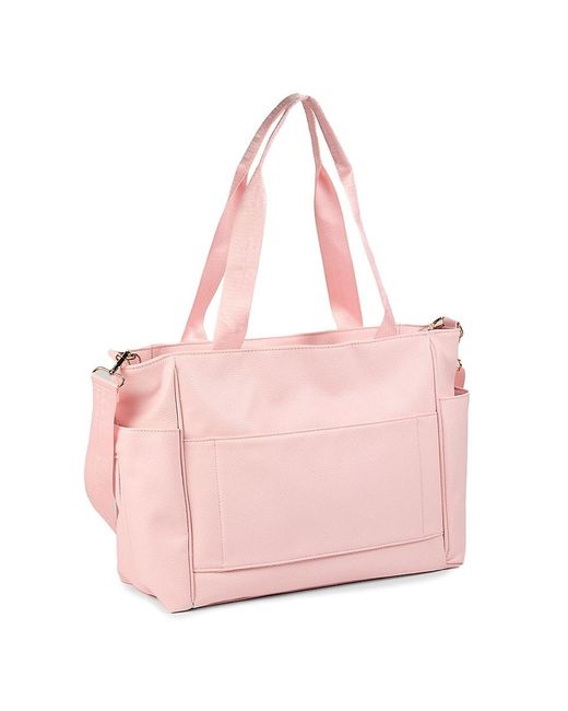 Nicole Miller Logo Diaper Tote In Pink Lyst