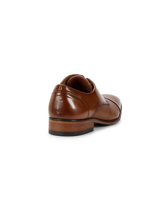 Guess Shelly Cap Toe Textured Derby Shoes in Brown for Men | Lyst