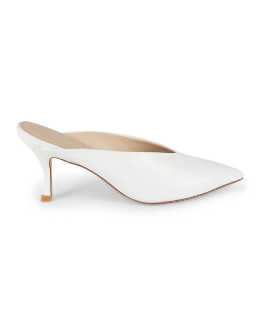 Stuart Weitzman Lulah Leather Pumps in White | Lyst