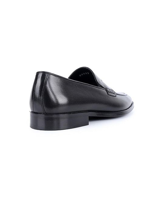 VELLAPAIS Fulton Leather Penny Loafers in Black for Men | Lyst