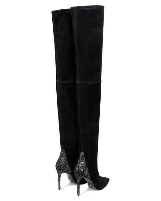 Stuart Weitzman 100Mm Embellished Ultrastuart Royle Over The Knee Boots ...