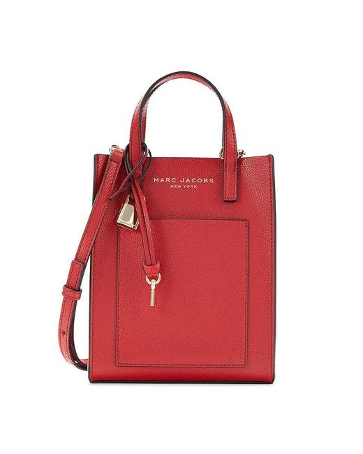 Marc Jacobs Micro Mini Leather Tote in Red | Lyst