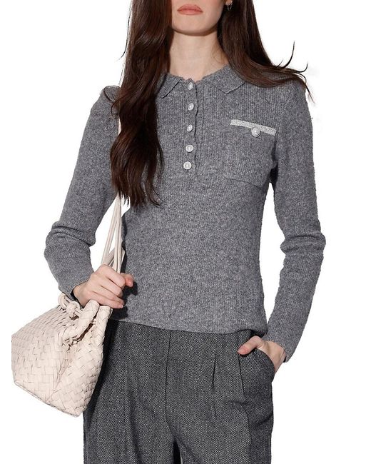 Walter Baker Barry Patch Pocket Polo Shirt in Grey | Lyst UK