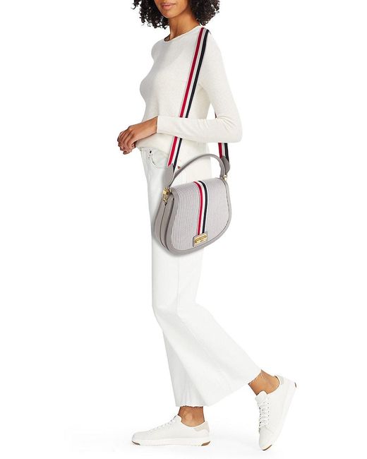 Thom Browne Striped Two Way Satchel | Lyst