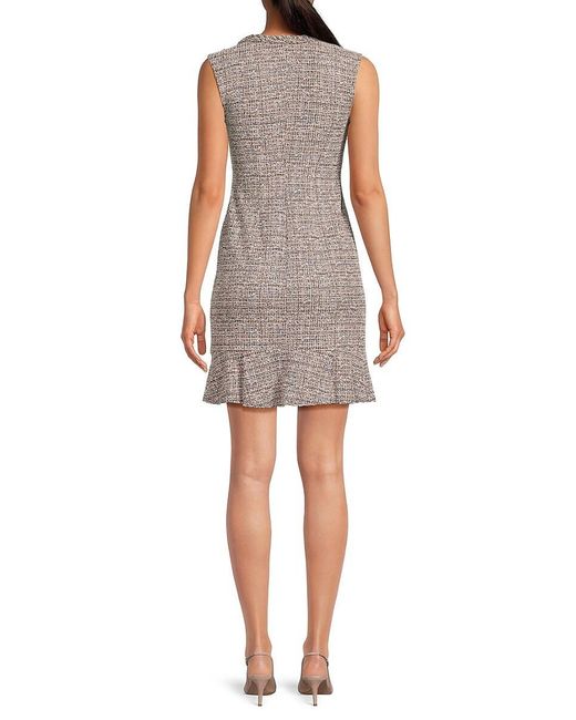 Bebe Textured Mini Dress in Gray | Lyst