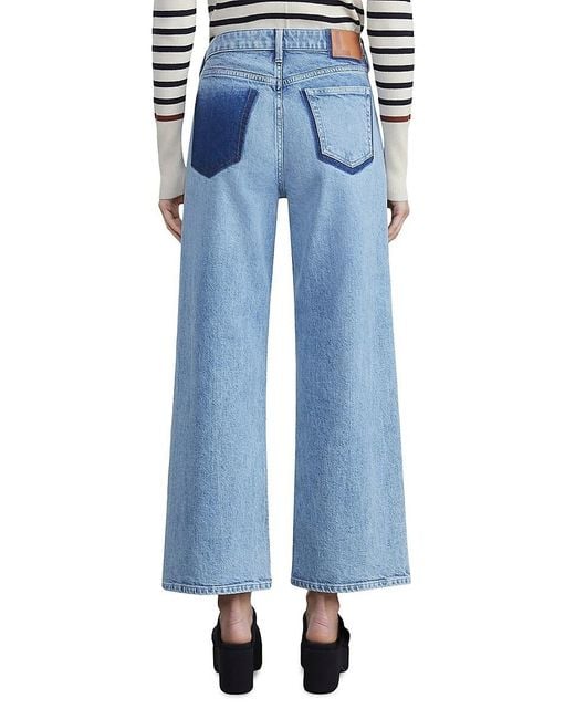 Lafayette 148 New York Wyckoff Wash Block High-Rise Cropped Wide-Leg ...