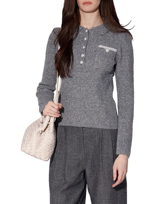 Walter Baker Barry Patch Pocket Polo Shirt in Grey | Lyst UK