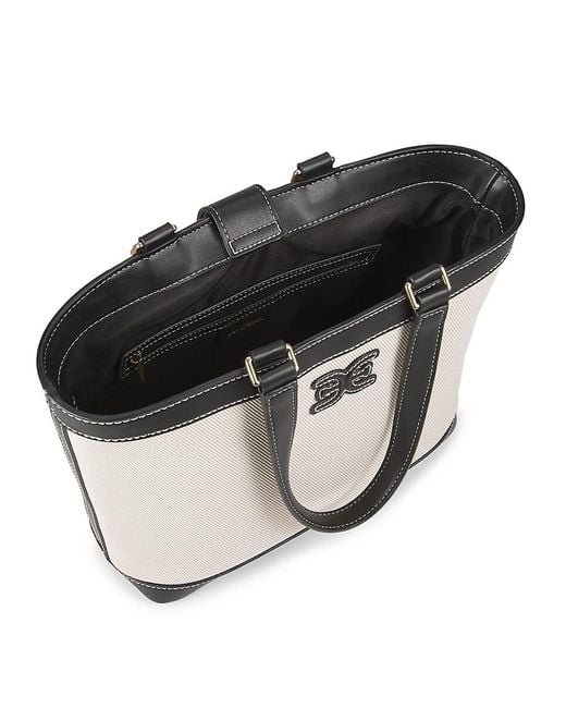 Sam Edelman Fitz Logo Canvas Tote in White | Lyst