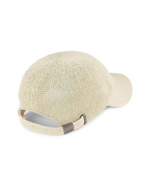 Bruno Magli Woven Baseball Cap in Natural for Men | Lyst