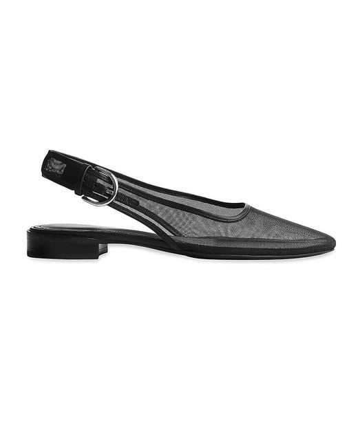 Rag & Bone Astra Mesh Slingback Flats in Black | Lyst