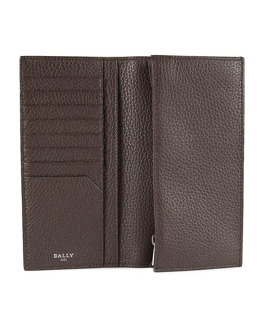 Bally Leather Trifold Wallet in Brown for Men | Lyst