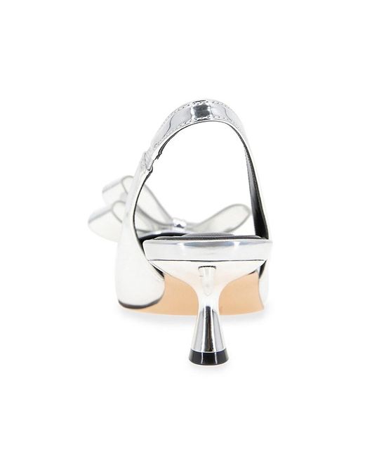 BCBGeneration Kasti Bow Kitten Heel Pumps in Metallic | Lyst