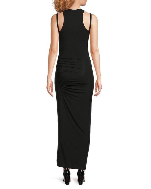 Third Form Push Pull Ruched Maxi Tank Dress in Black | Lyst