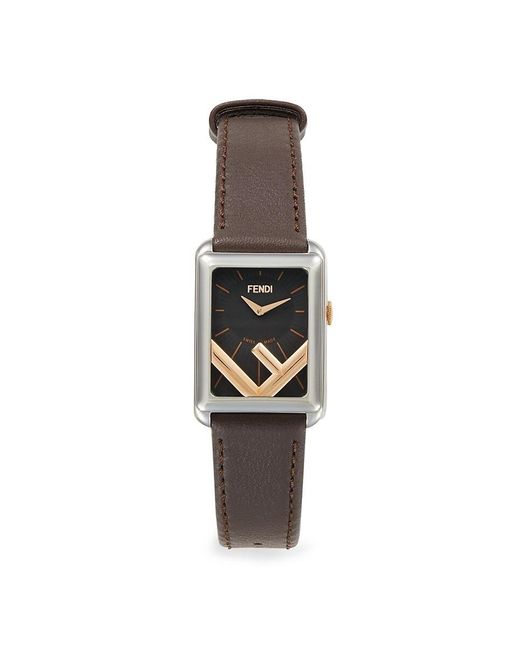 Fendi Run Away Stainless Steel & Leather Strap Watch/22.5Mm in White ...