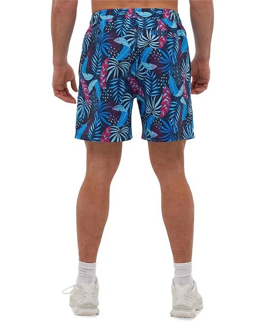 Bench 'Paradise Tropical Logo Swim Shorts in Blue for Men | Lyst
