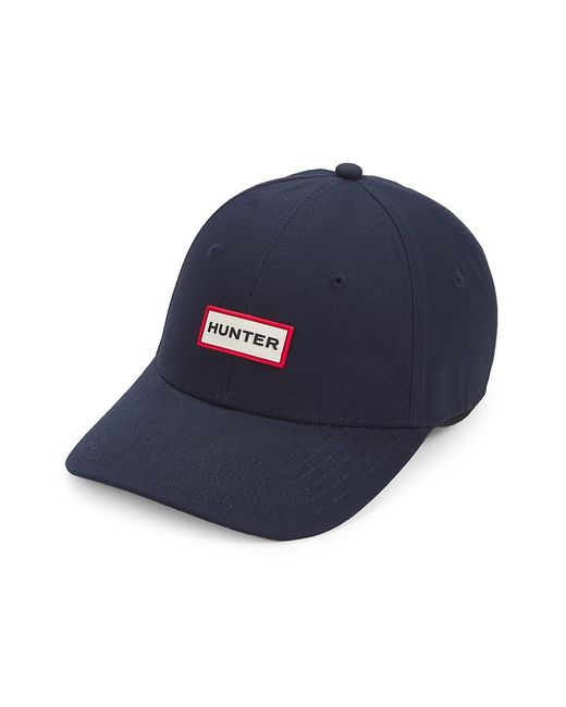 HUNTER Logo Cotton Baseball Cap in Blue | Lyst UK