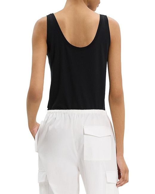 Theory Scoopneck Slim Tank in Black | Lyst UK