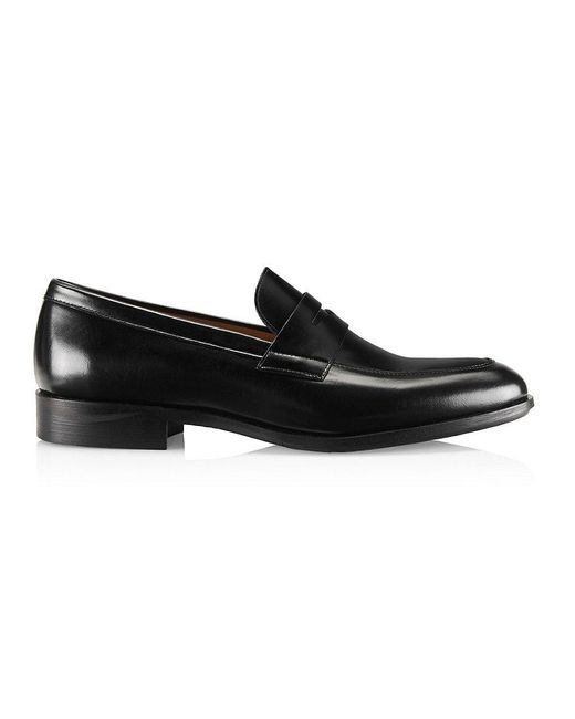 BOSS by HUGO BOSS Eastside Leather Loafers in Black for Men | Lyst