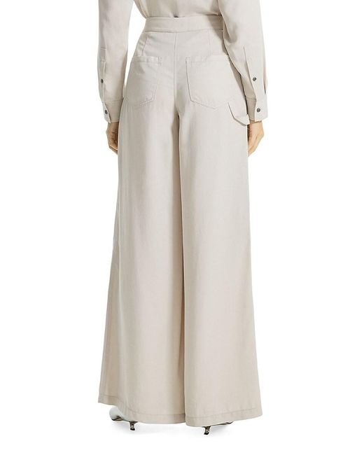 Theory Wide-Leg Cargo Pants in White | Lyst