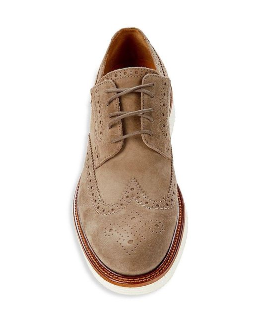 Johnston & Murphy Jameson Wingtip Suede Brogues in Brown for Men | Lyst
