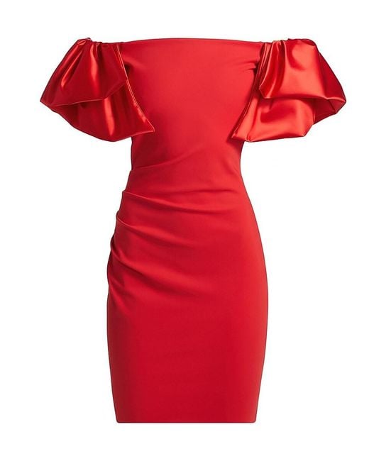 La Petite Robe Di Chiara Boni Ocura Satin Off-The-Shoulder Minidress in ...