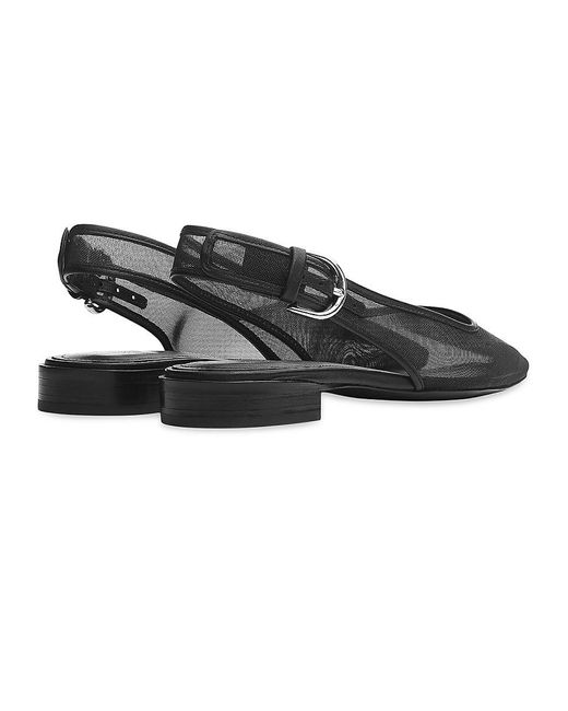 Rag & Bone Astra Mesh Slingback Flats in Black | Lyst