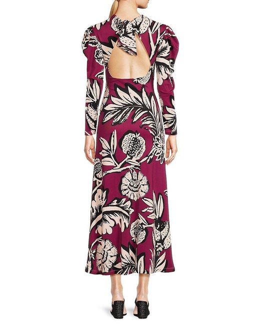 Johanna Ortiz Puff Sleeve Floral Maxi Dress In White Lyst