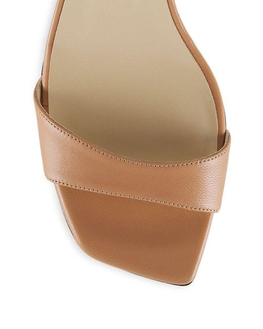 Jimmy Choo Jago Block Heel Ankle Strap Sandals in Natural | Lyst Jimmy Choo Jago Block Heel Ankle Strap Sandals in Natural | Lyst