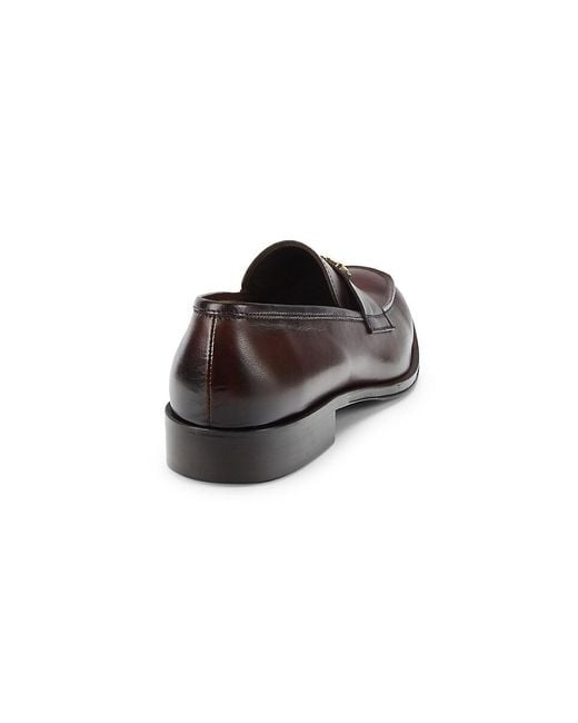 Cavalli Class by Roberto Cavalli Logo Leather Loafers in Brown | Lyst UK