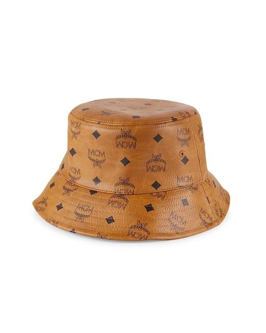 MCM Visetos Monogram Bucket Hat in Brown for Men | Lyst