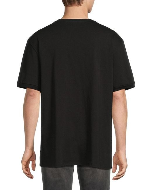 Karl Lagerfeld Logo Cotton T-shirt in Black for Men | Lyst