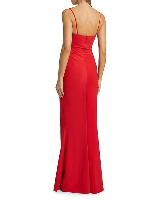 La Petite Robe Di Chiara Boni Gustina Ruffled Sweetheart Gown in Red ...