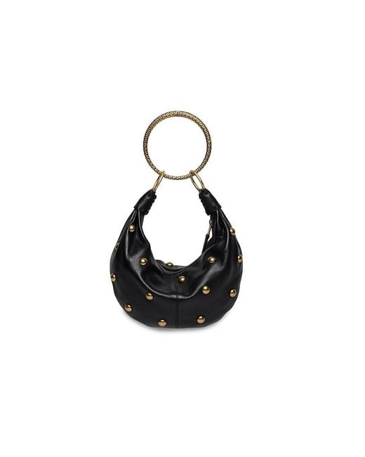 Walter Baker Mini Miller Studded Leather Hobo Bag in Black | Lyst