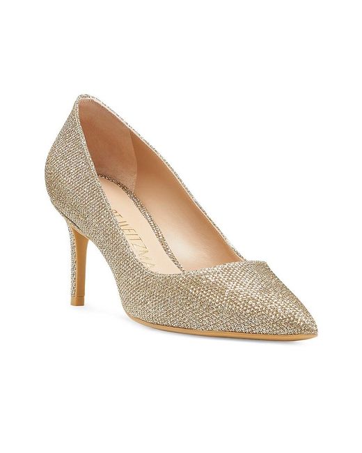 Stuart Weitzman Linsi 75Mm Stiletto Pumps in Metallic | Lyst