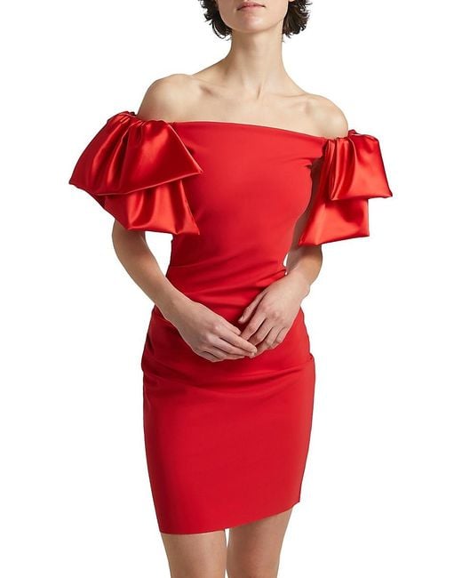 La Petite Robe Di Chiara Boni Ocura Satin Off-The-Shoulder Minidress in ...