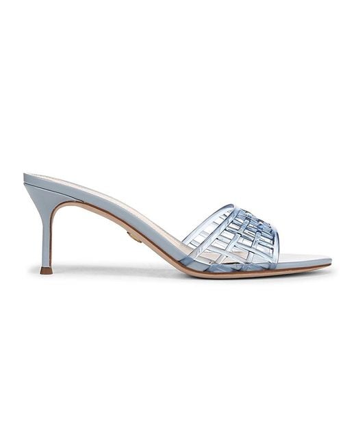 Veronica Beard Tia Jelly 60Mm Vinyl Kitten Heel Sandals in White | Lyst UK