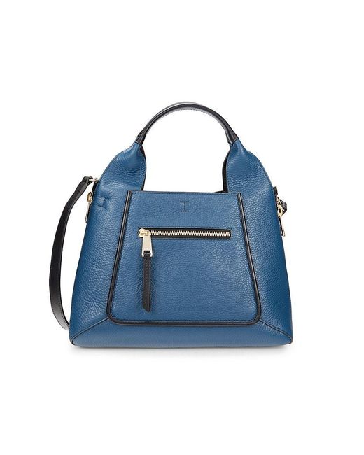 Furla Textured Leather Top Handle Bag in Blue | Lyst Furla Textured Leather Top Handle Bag in Blue | Lyst