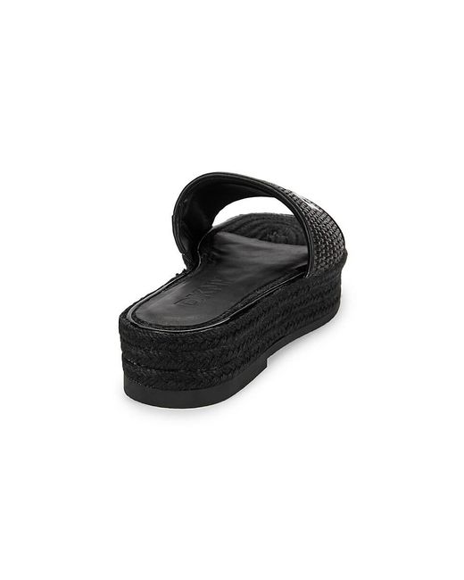DKNY Fiona Arch Logo Platform Slides in Black | Lyst UK