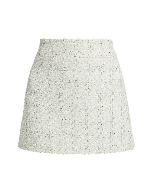 Alice + Olivia Riley A-Line Miniskirt in White | Lyst UK