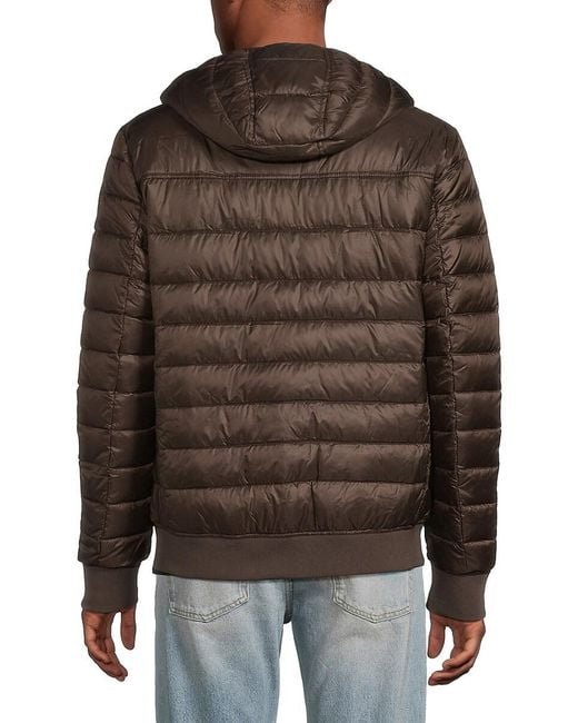 Pajar Maxwell Reversible Hooded Puffer Jacket in Brown for Men | Lyst