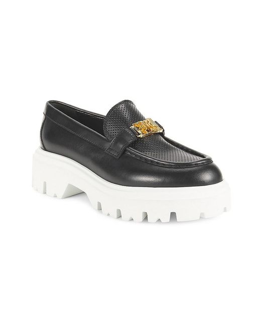 Cavalli Class by Roberto Cavalli Logo Platform Loafers in Black | Lyst