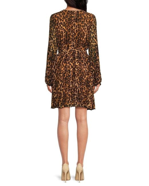 Sam Edelman Leopard-Print Minidress in Natural | Lyst UK