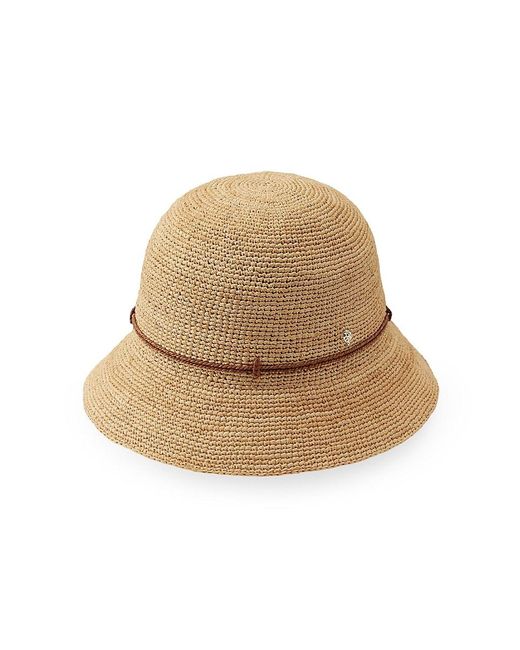 Helen Kaminski Rosie Raffia Cloche Hat in Natural | Lyst UK