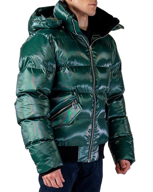 Woodpecker Woody Hooded Bomber Puffer Jacket in Blue for Men | Lyst