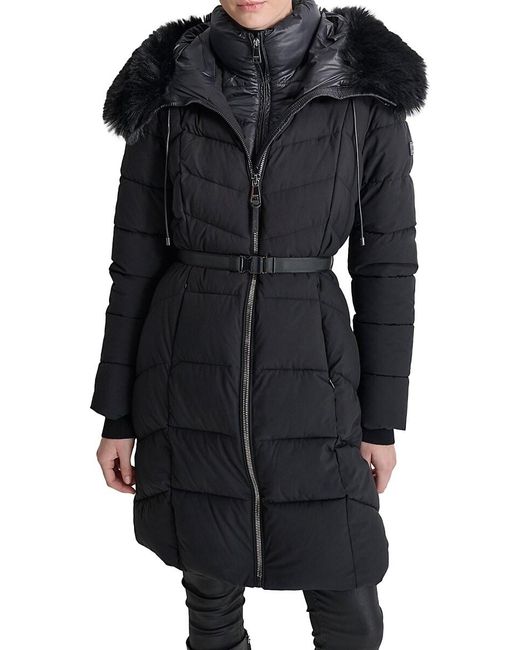 Dkny Coat Faux Fur