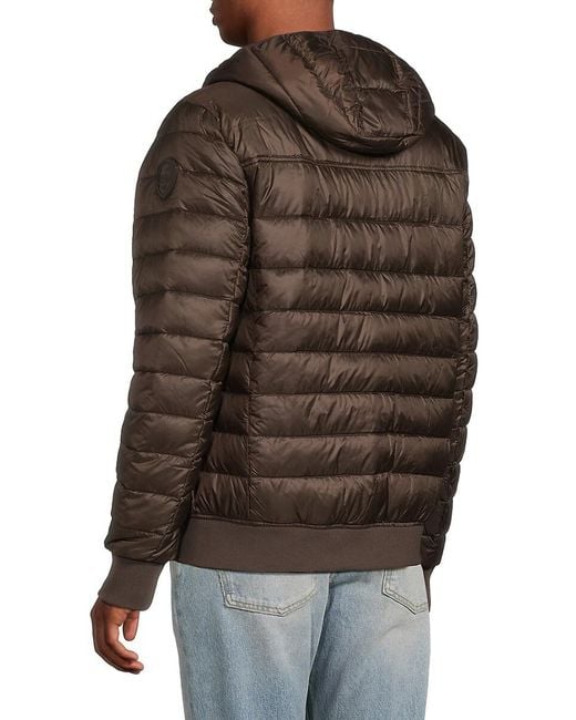 Pajar Maxwell Reversible Hooded Puffer Jacket in Brown for Men | Lyst